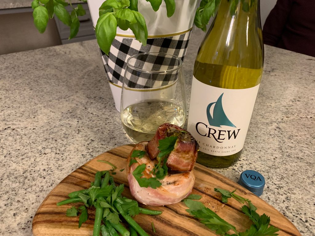 Colchester Ridge Estate Winery 2018 Chardonnay with Bacon-Wrapped ...