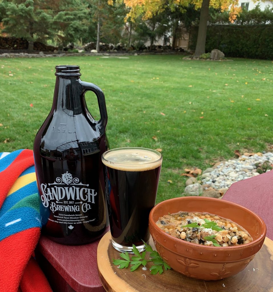 Sandwich Brewing South of the Border Porter with Spicy Sausage, Kale ...